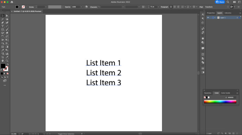 How to Create Bulleted or Numbered Lists in Adobe Illustrator